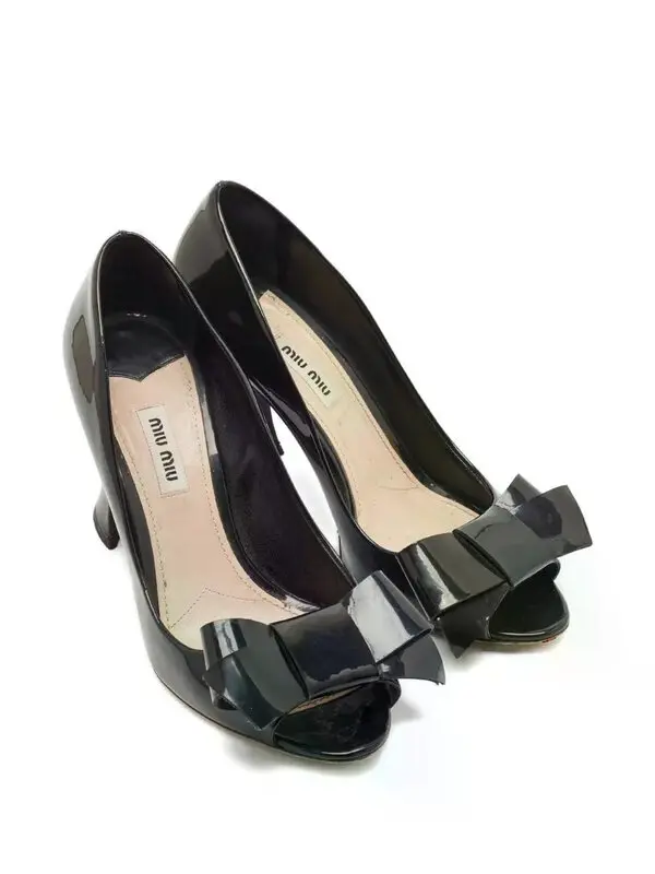 Miu Miu Bow Patent-leather Pumps