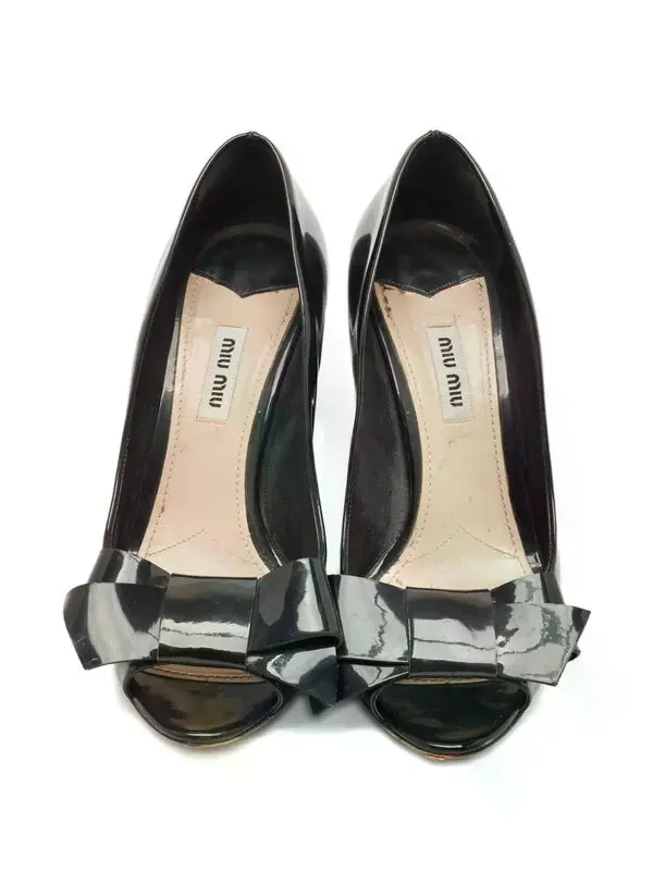Miu Miu Bow Patent-leather Pumps