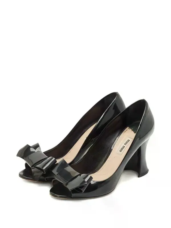 Miu Miu Bow Patent-leather Pumps