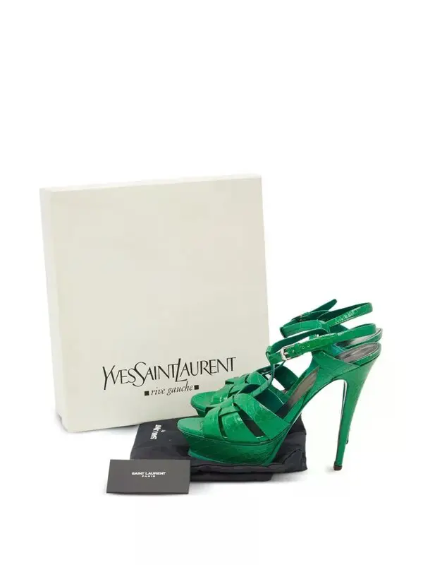 Saint Laurent Croc-embossed Tribute Sandals