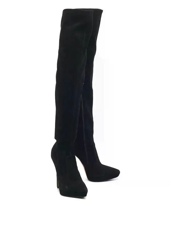 LE SILLA Suede Platform Over-the-knee Boots