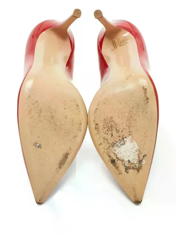 GIANVITO ROSSI Pointed-toe Leather Pumps - Red