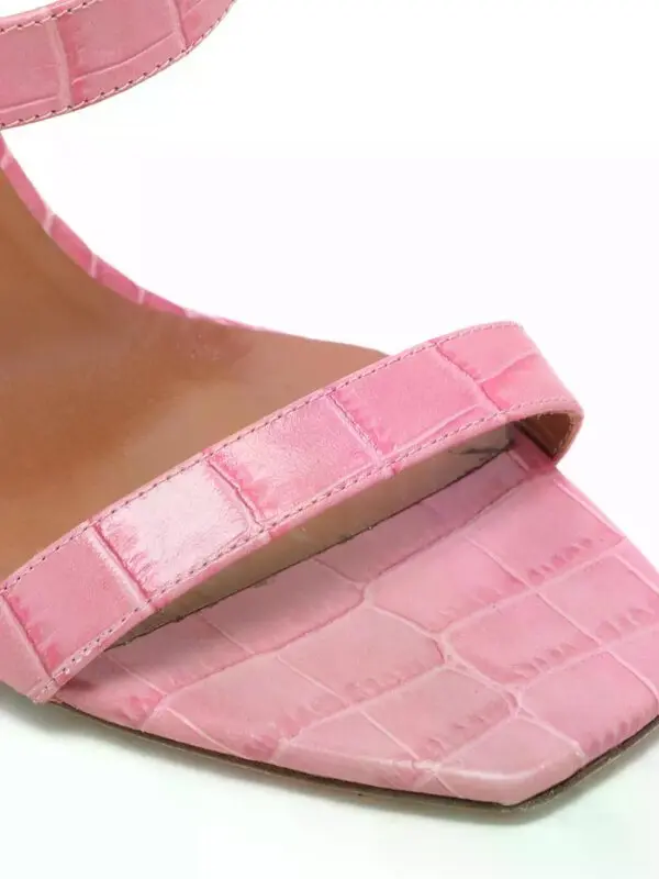 Paris Texas Crocodile-embossed Heel Sandals