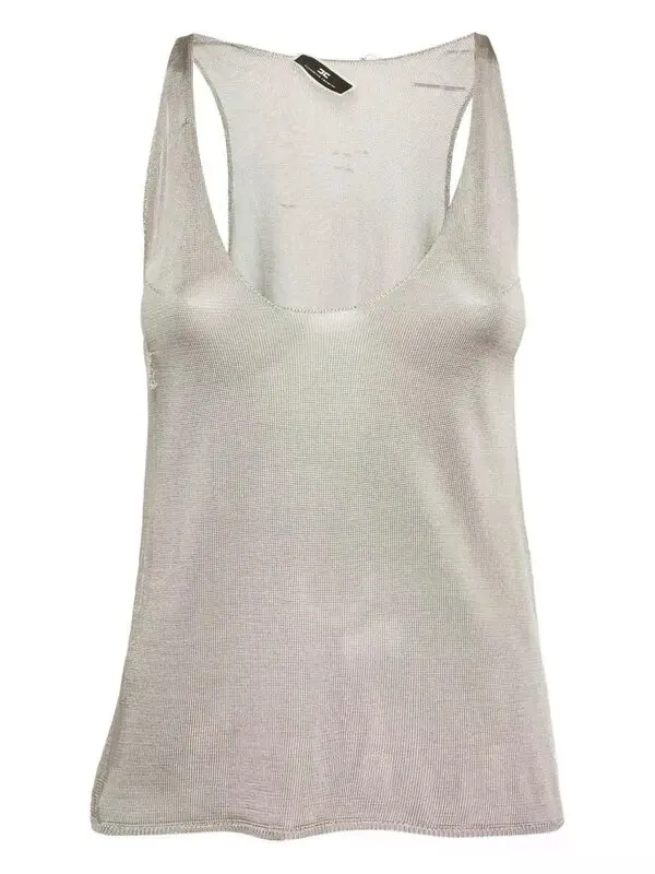 Elisabetta Franchi Ribbed-knit Tank Top - Grey