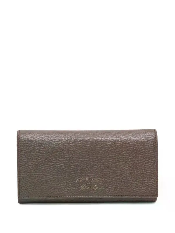Gucci Swing Continental Leather Wallet - Grey
