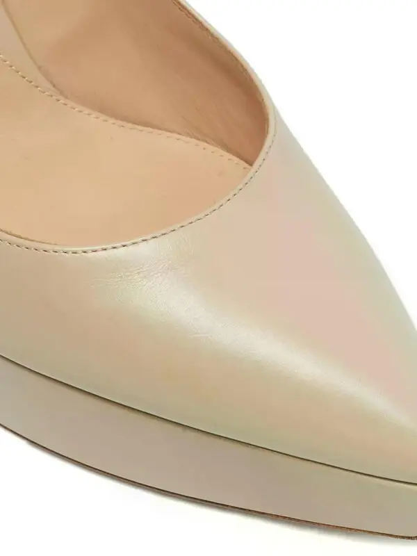 GIANVITO ROSSI Pointed-toe Leather Pumps