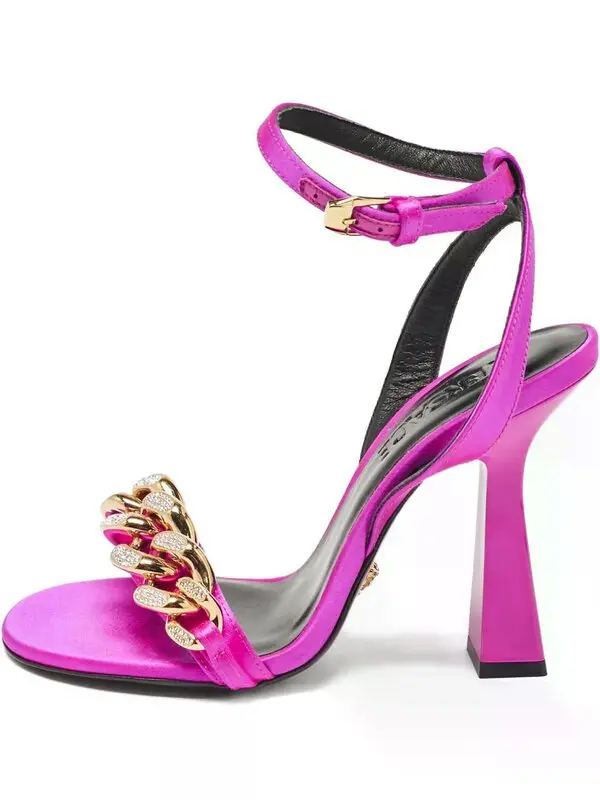 Versace 110mm Chain-embellished Heeled Sandals