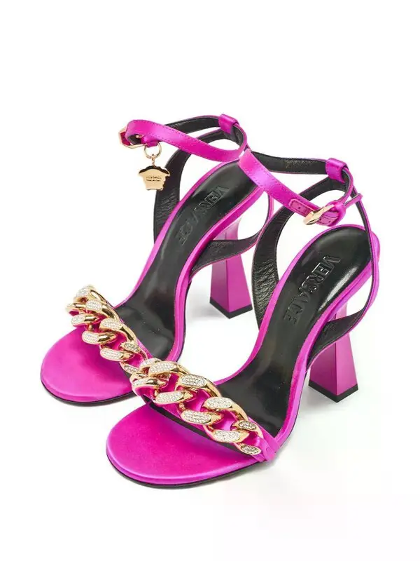 Versace 110mm Chain-embellished Heeled Sandals