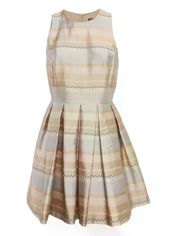 Armani Exchange Pleated Stripe Dress