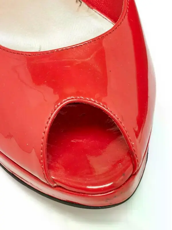Dior 120mm Peep-toe Patent-leather Pumps