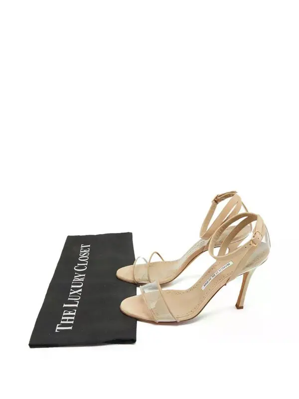 Manolo Blahnik Suede Pvc Sandals