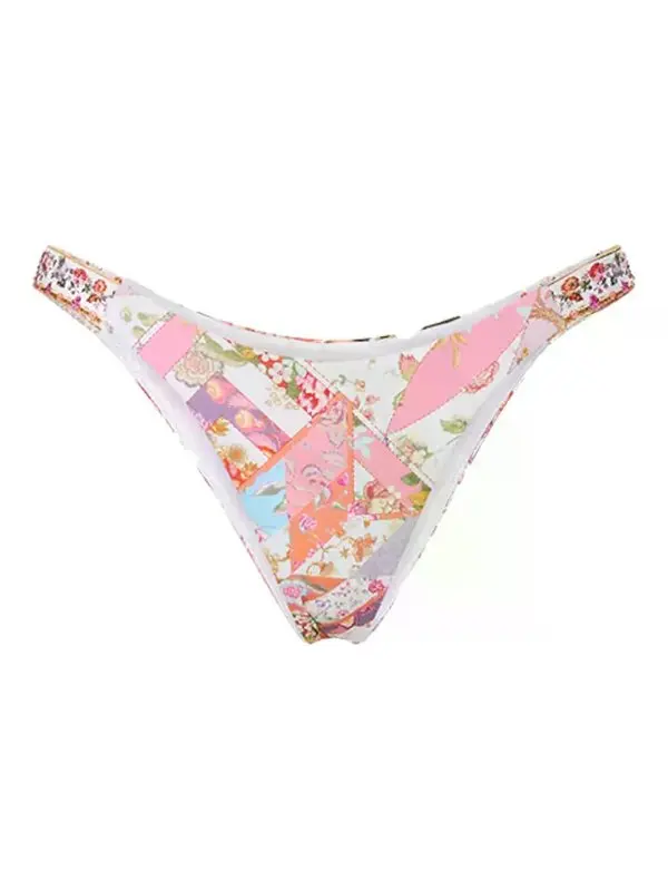Camilla Floral Bikini Bottom - White