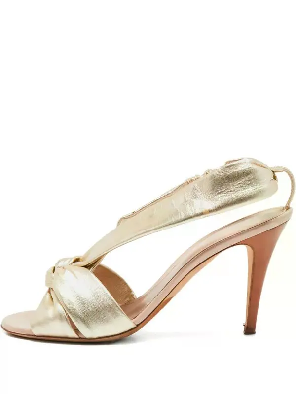 SERGIO ROSSI 100mm Knot-detail Slingback Sandals