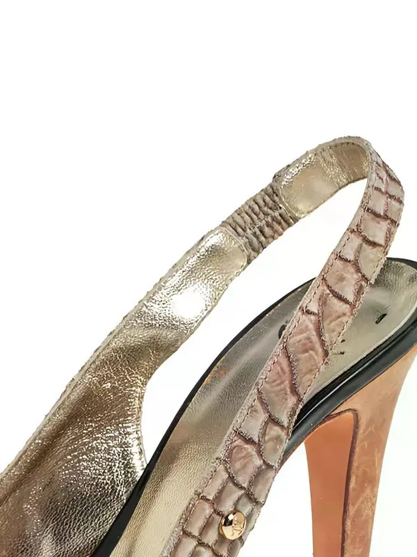 Just Cavalli 130mm Python-embossed Heeled Sandals