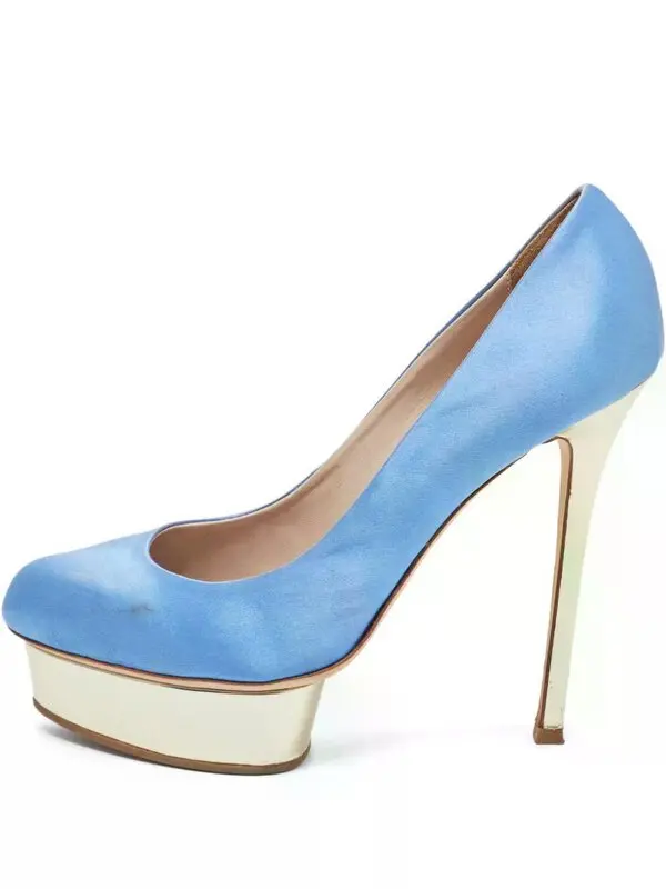 LE SILLA Satin Platform Pumps