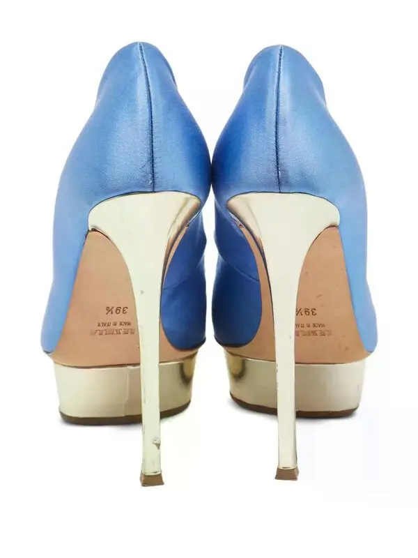 LE SILLA Satin Platform Pumps