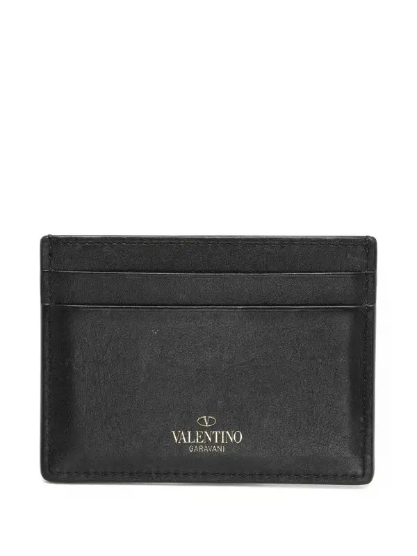 Valentino Garavani Rockstud-detail Card Holder - Black
