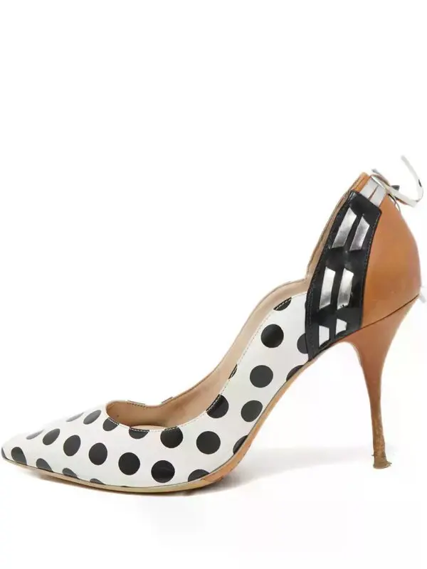 SOPHIA WEBSTER Polka Dot Leather Pumps - White