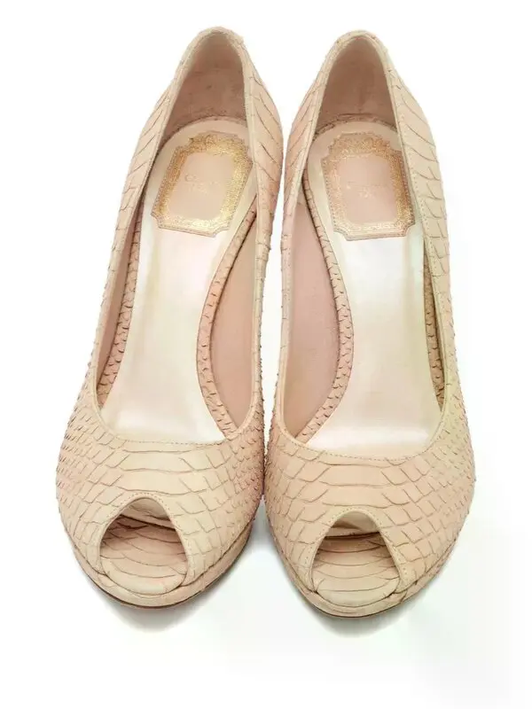 Dior 110mm Python-embossed Leather Pumps