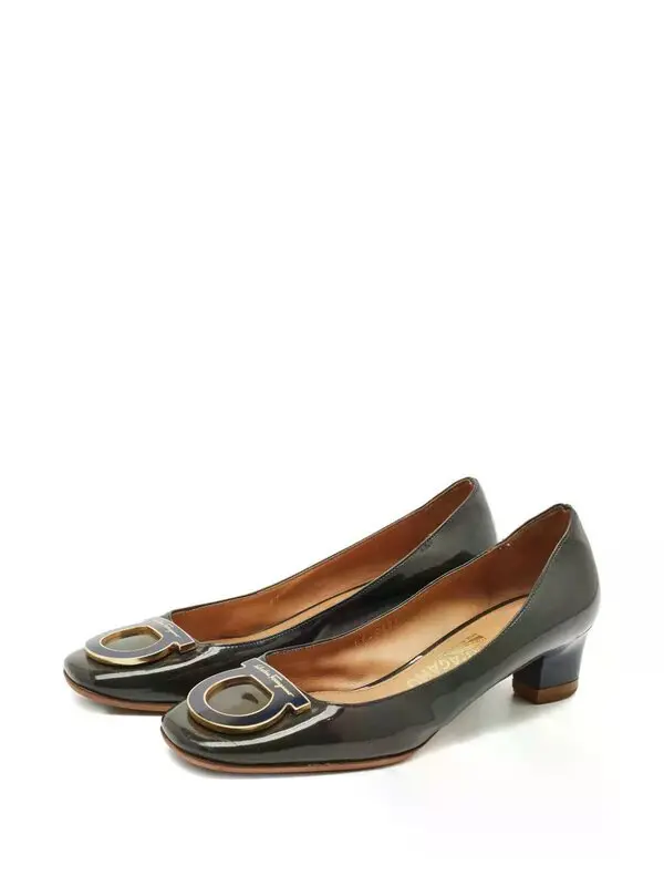 FERRAGAMO Gancio Patent Leather Pumps