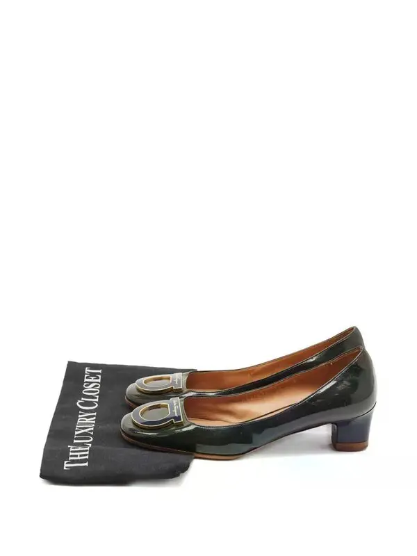 FERRAGAMO Gancio Patent Leather Pumps