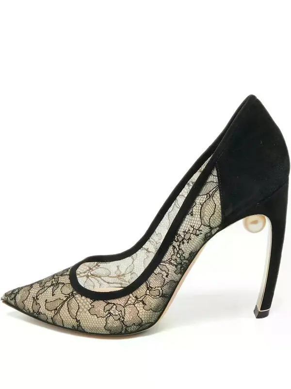 NICHOLAS KIRKWOOD Mira Lace Suede Pumps - Black