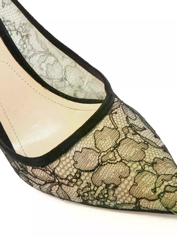 NICHOLAS KIRKWOOD Mira Lace Suede Pumps - Black