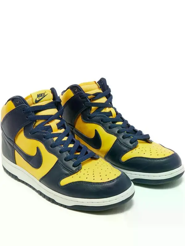 Nike Dunk High Leather Sneakers - Yellow