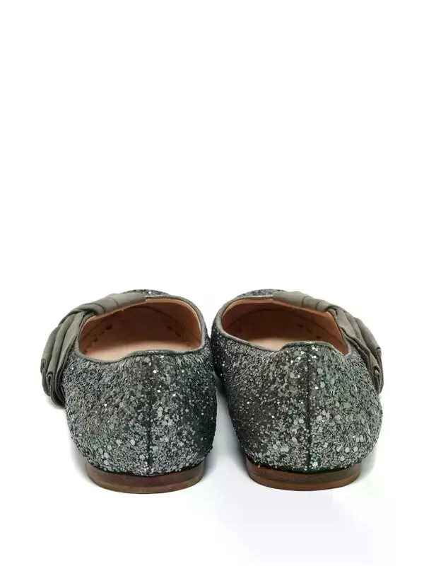 Miu Miu Glitter Ballerina Shoes