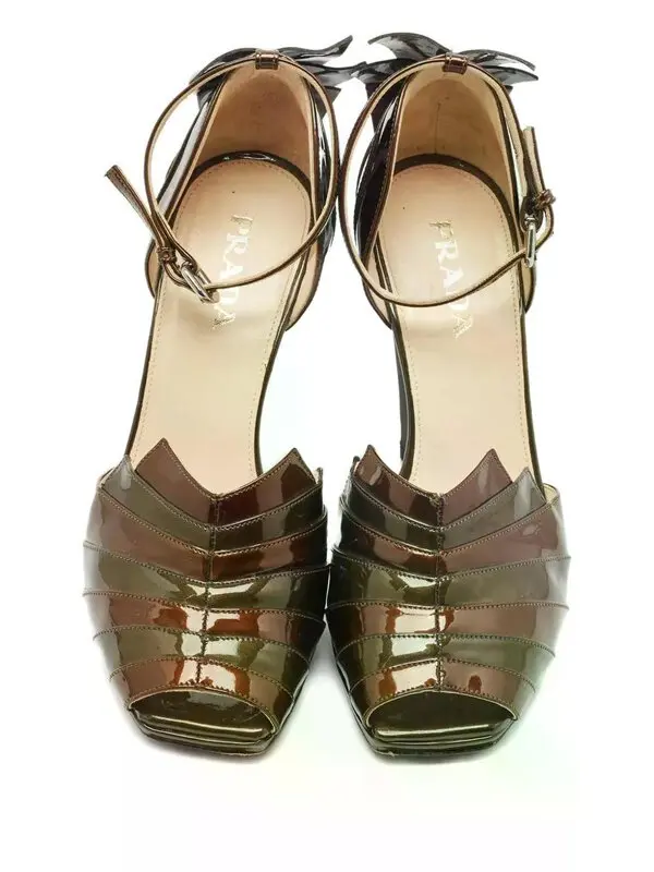 Prada Pleated Peep-toe Pumps