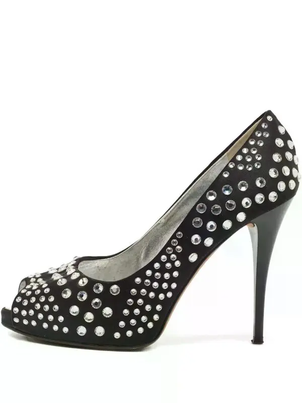 GIUSEPPE ZANOTTI 105mm Crystal-embellished Peep-toe Pumps