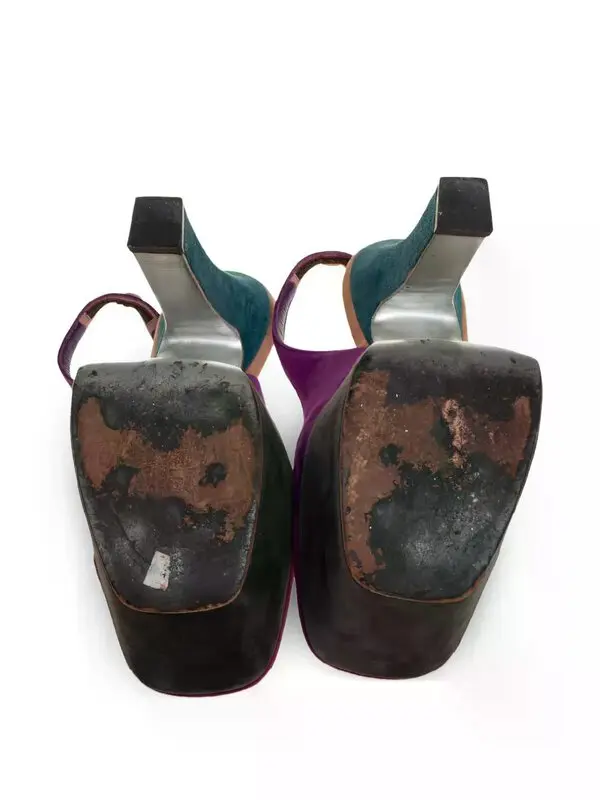 Saint Laurent 140mm Colour-block Slingback Pumps