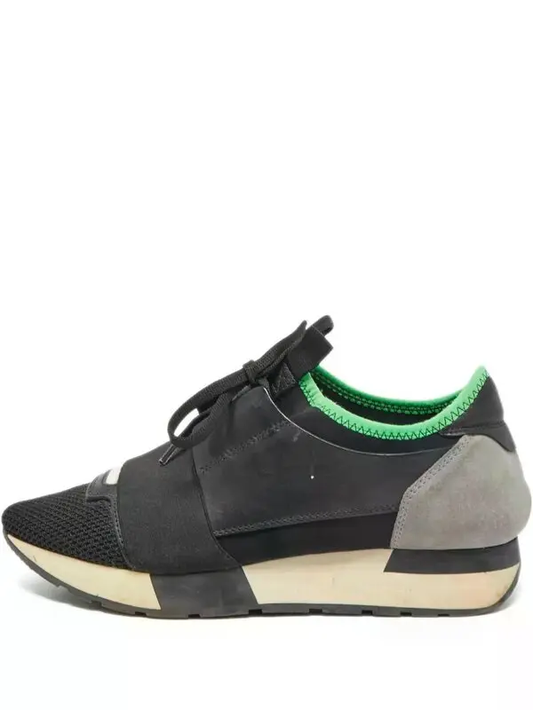 Balenciaga Mesh-panelled Sneakers - Black
