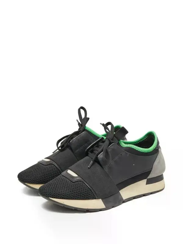 Balenciaga Mesh-panelled Sneakers - Black