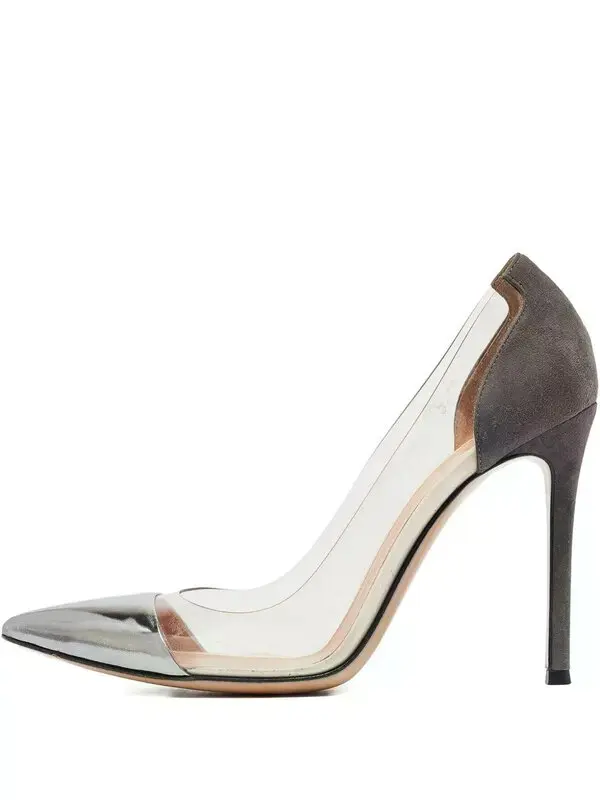 GIANVITO ROSSI 100mm Plexi Pumps - Silver
