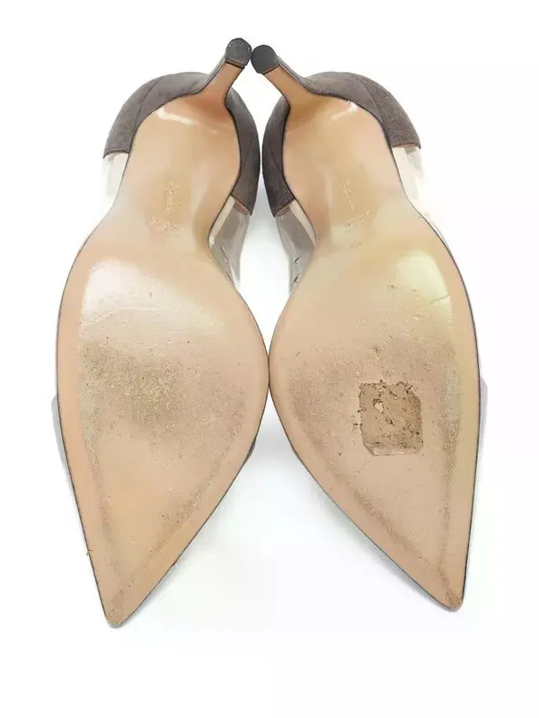 GIANVITO ROSSI 100mm Plexi Pumps - Silver