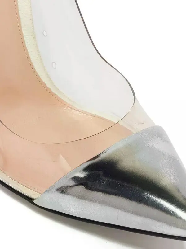 GIANVITO ROSSI 100mm Plexi Pumps - Silver