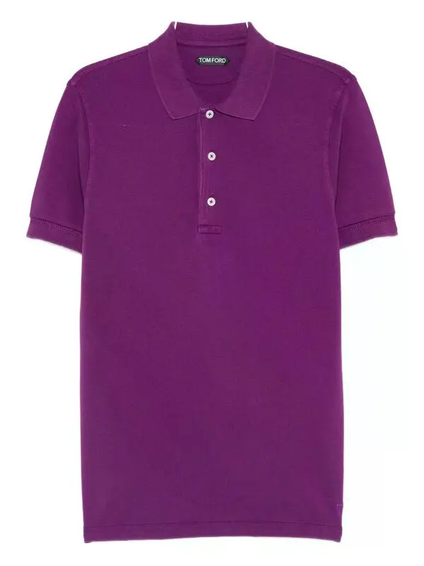 TOM FORD Buttoned Polo Shirt - Purple