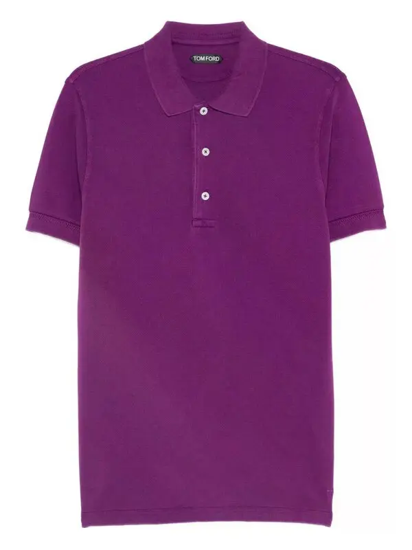 TOM FORD Buttoned Polo Shirt - Purple