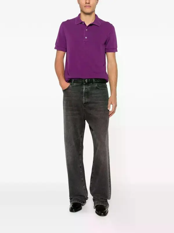 TOM FORD Buttoned Polo Shirt - Purple