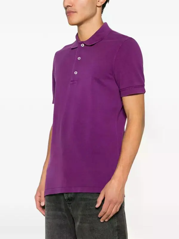 TOM FORD Buttoned Polo Shirt - Purple