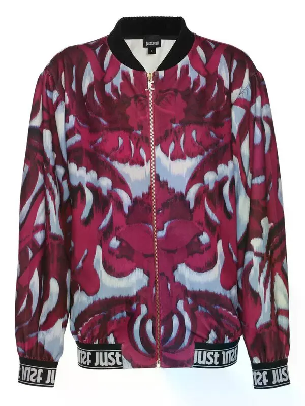 Just Cavalli Printed Zip-up Bomber Jacket