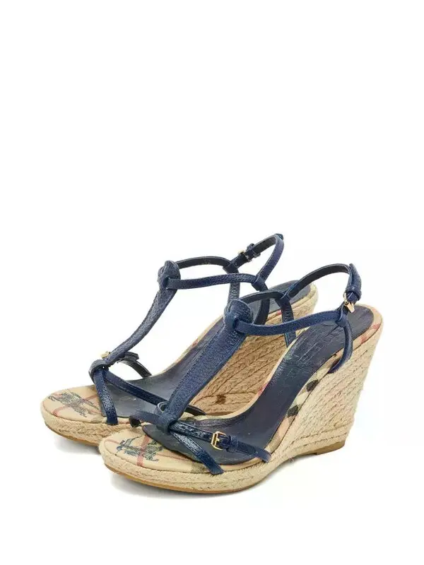 Burberry Wedge-heel Leather Sandals