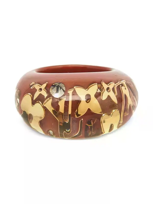 LOUIS VUITTON Logo-detail Ring - Brown