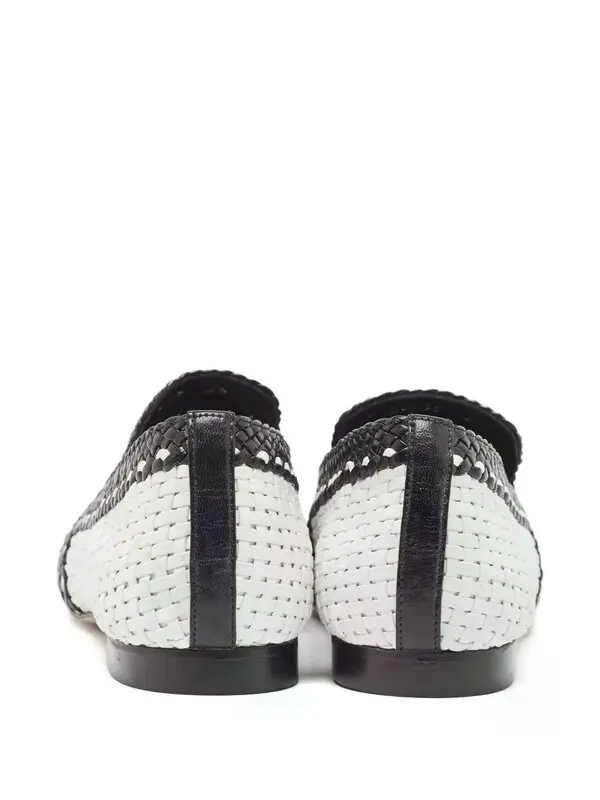 STUART WEITZMAN Woven Leather Slippers