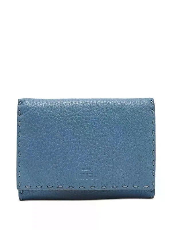 Fendi 2015 Peekaboo Leather Wallet - Blue