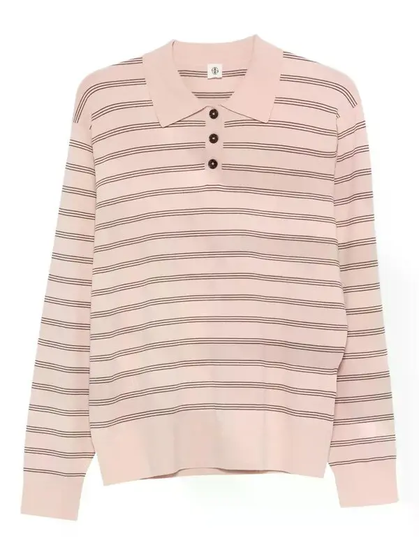 THE GARMENT Madison Striped Polo Top