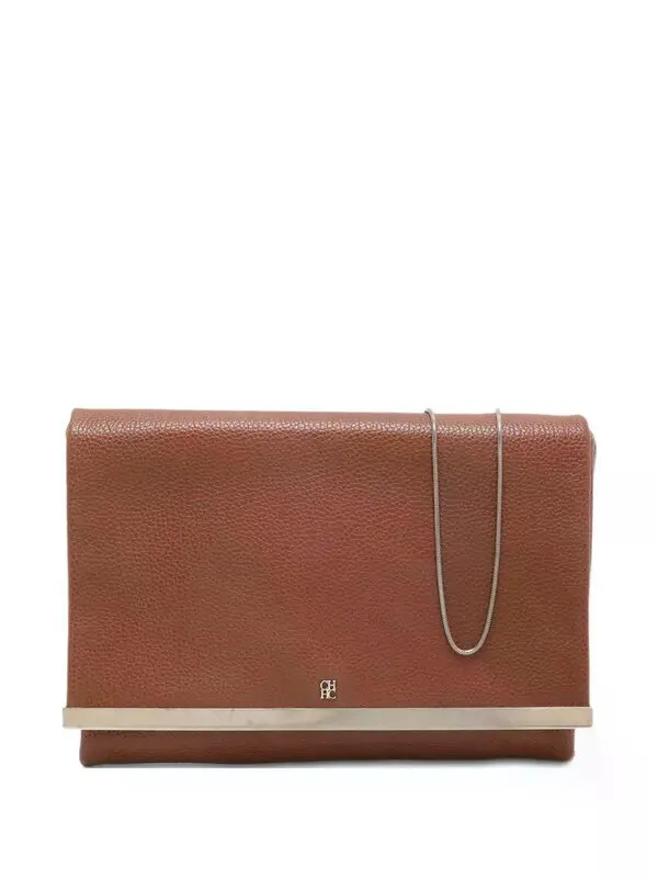 Carolina Herrera Chain Leather Clutch