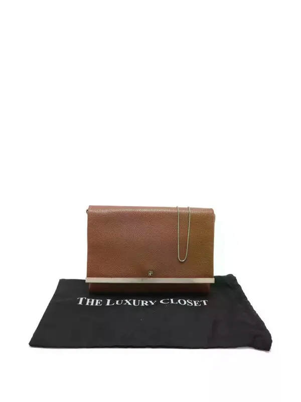 Carolina Herrera Chain Leather Clutch