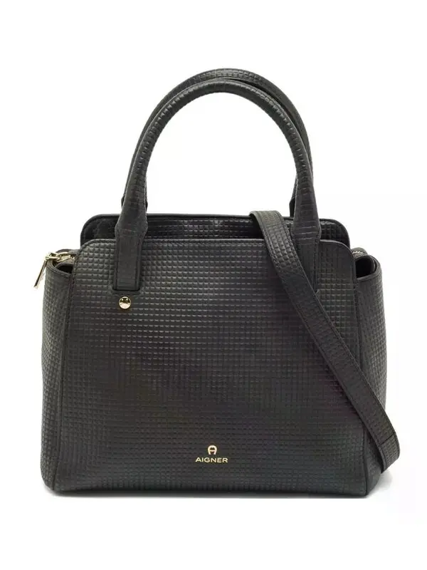 AIGNER Cybill Textured-leather Tote Bag